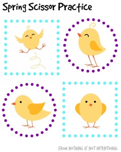 Free Printables–Spring-Themed Scissor Practice – Nothing if Not Intentional